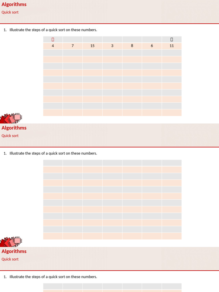 A-Level - Quick Sort Activity 2 | PDF
