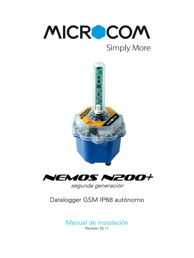 Manual Nemos n200g2 Es Rev22.11 | PDF | Reciclaje | Conector eléctrico