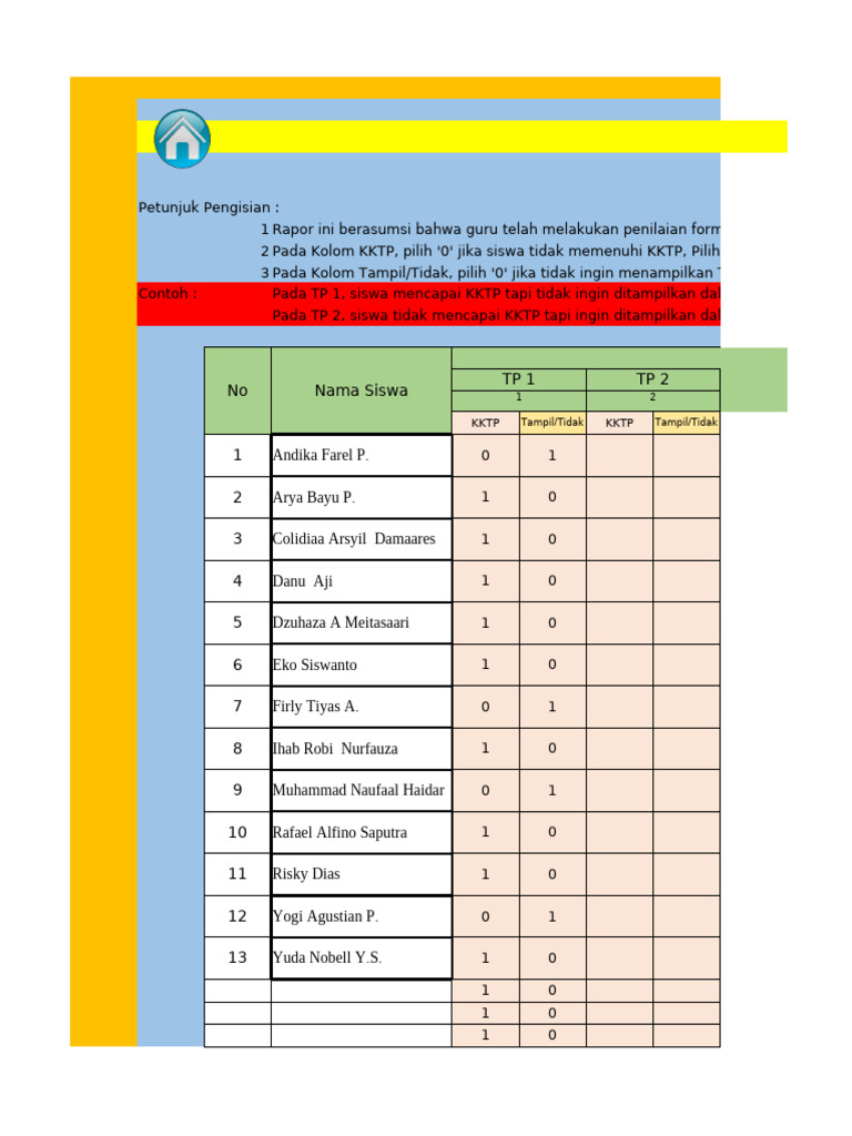 DAFTAR NILAI ASAT X TKJ Bahasa Indo | PDF