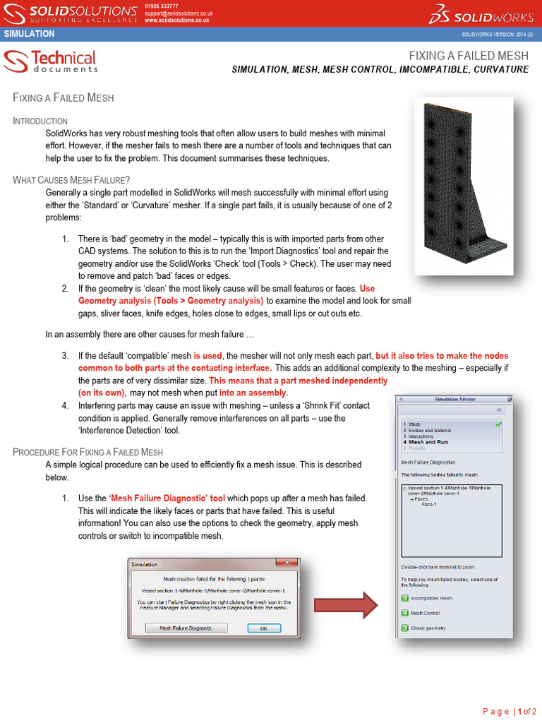 Fixing a Failed Mesh | PDF