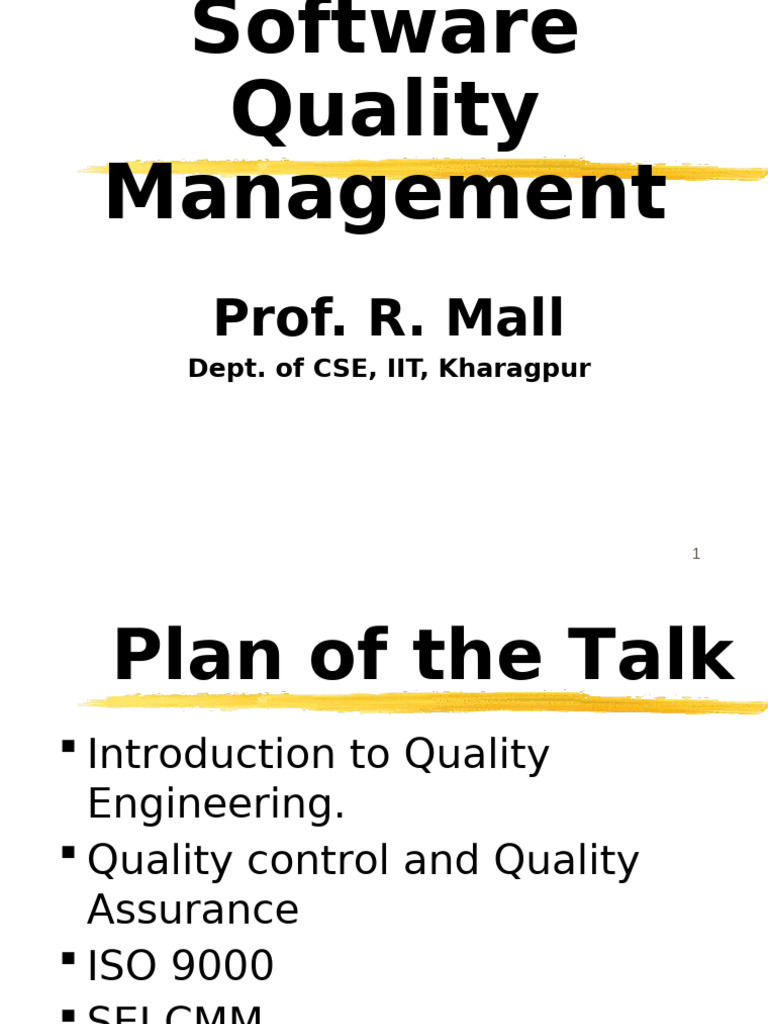 LECT9 Software Quality Management | PDF | Business | Quality