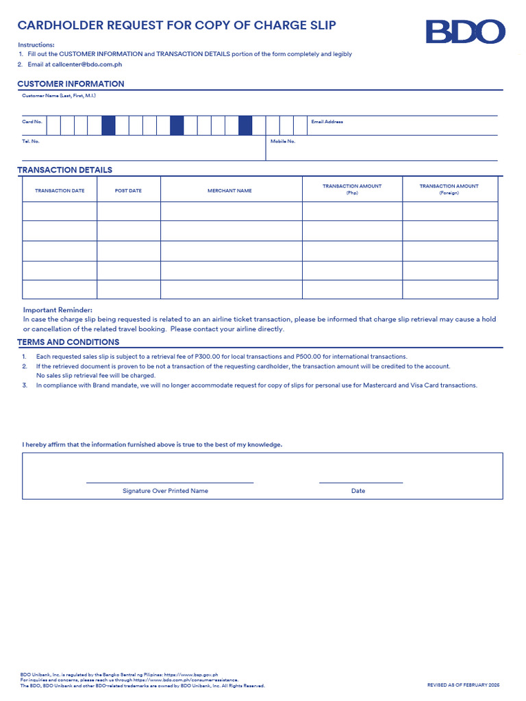Request Charge Slip Form | PDF