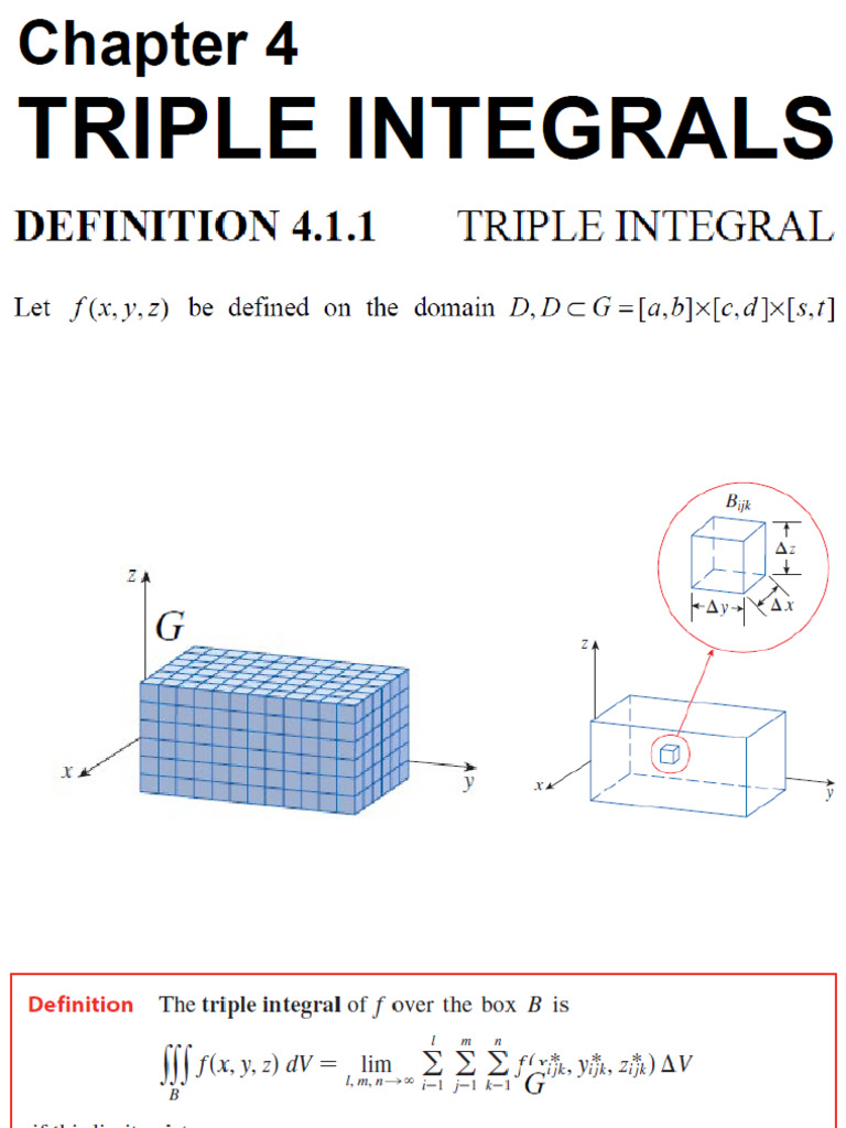 Chapter 4-Triple Integrals | PDF