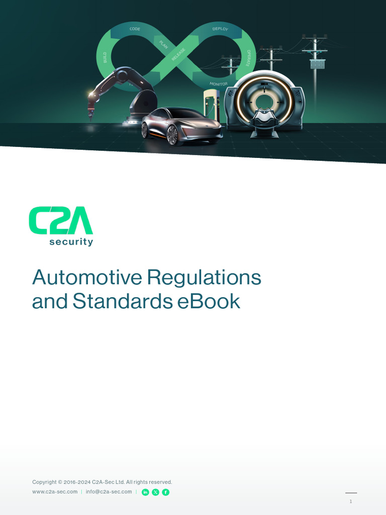 C2A Security Automotive Regulations Standards Ebook - 2024 1 | PDF | Computer Security | Security
