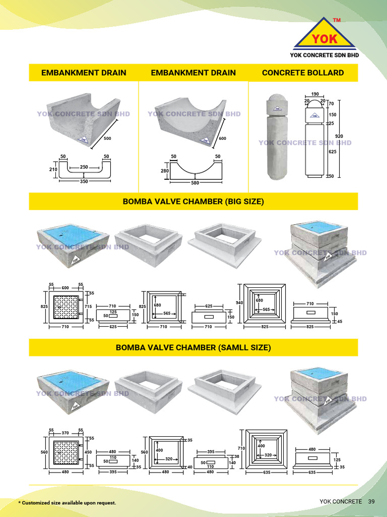 YOK Concrete Product Catalogue | PDF | Concrete | Composite Material