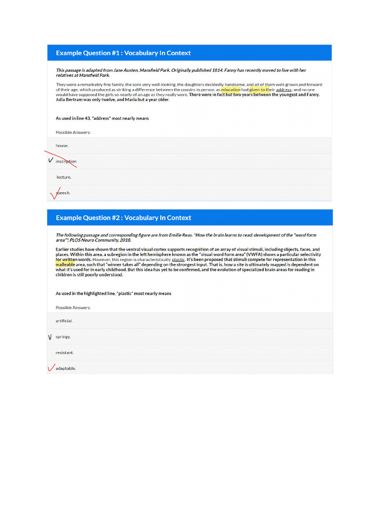Vocabulary in Context Review | PDF