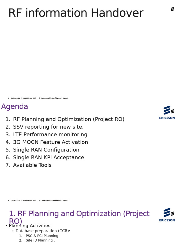RF Information Handover Slide | PDF | 4 G | Lte (Telecommunication)