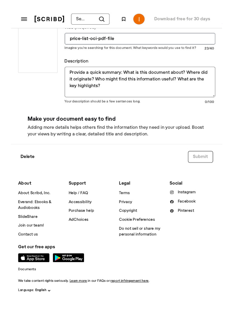 Upload A Document - Scribd | PDF