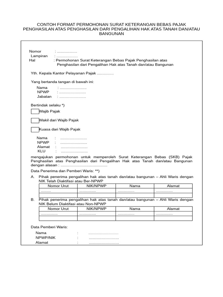 AL.03.1.19-ForM012-Permohonan Surat Keterangan Bebas Pajak Penghasilan ...