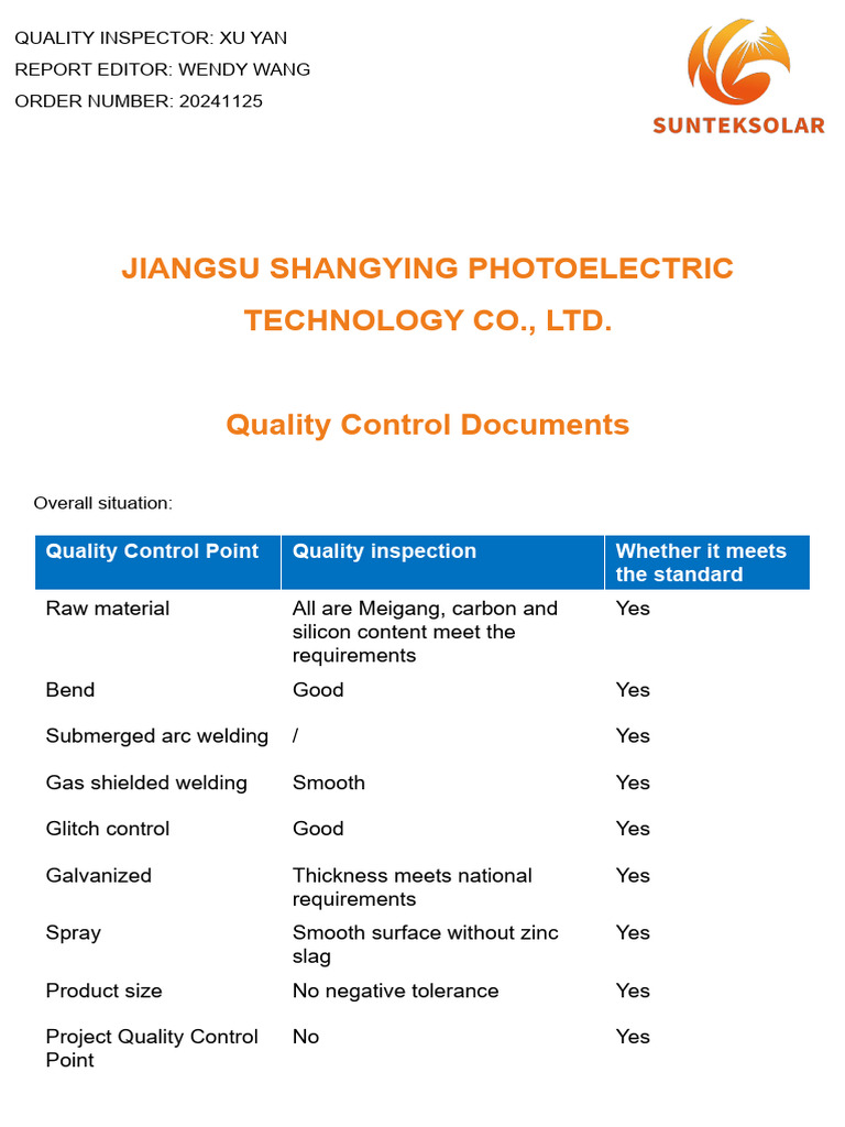 （已压缩）Factory Test Report | PDF | Welding | Construction