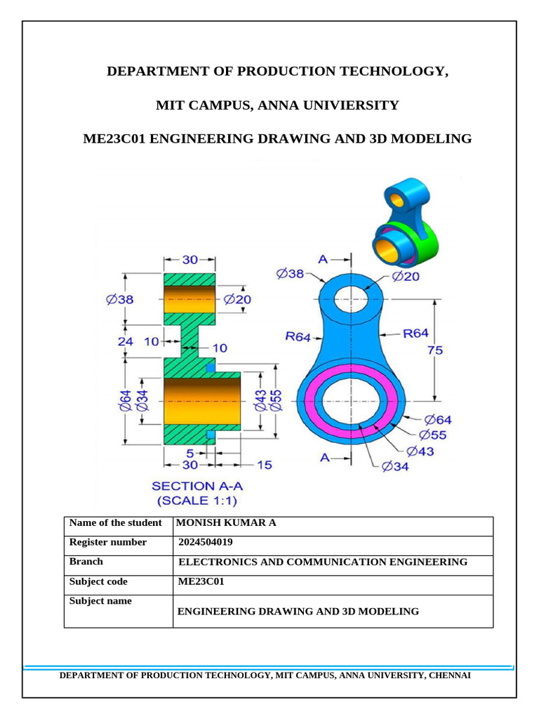 Monish Ed | PDF | Technical Drawing | Computer Aided Design