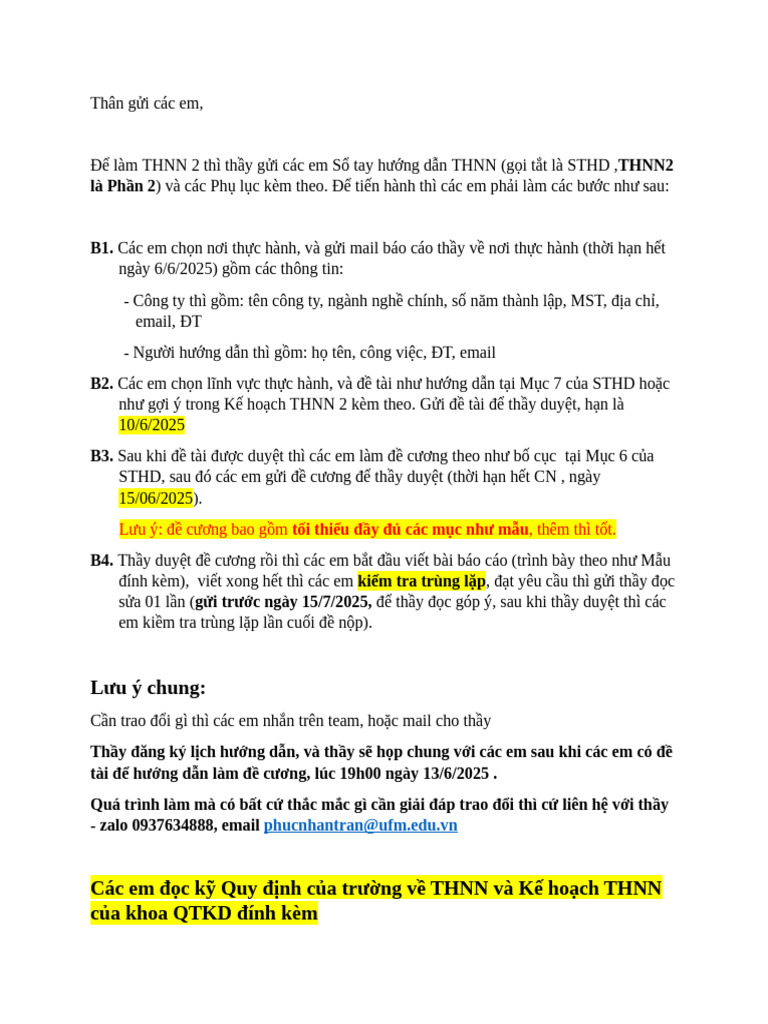 Hướng Dẫn Thnn 2 | PDF