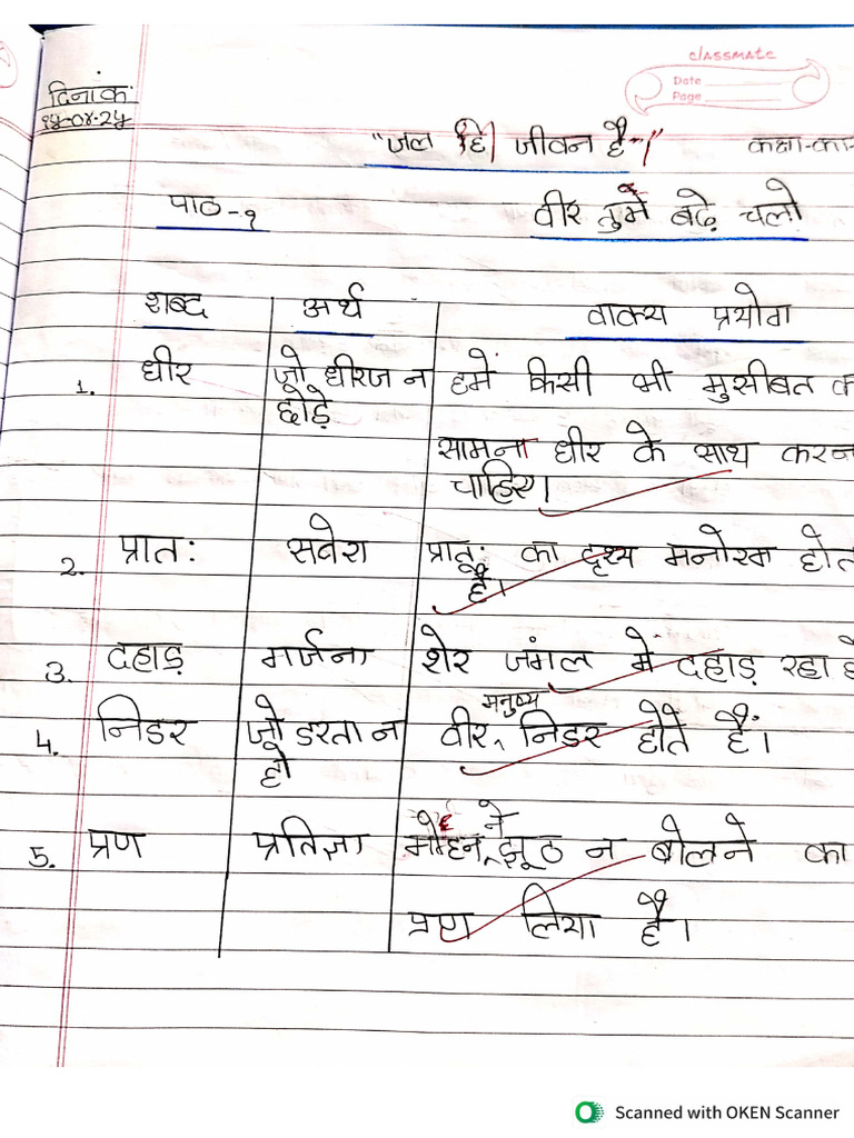 Class 4 Notebook Work | PDF