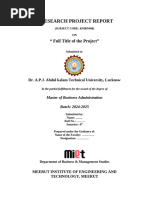 College Project Report Template | PDF