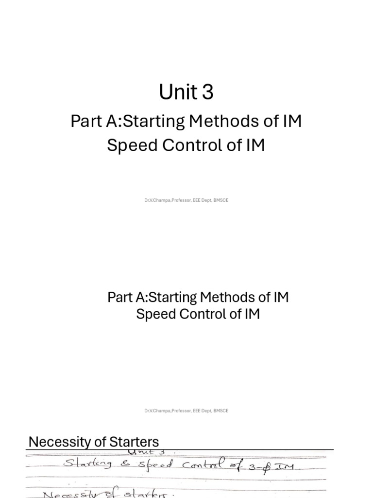 Starting and Speed Control of IM | PDF | Machines | Electronics