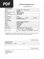 RBL Bank RTGS/NEFT Application Form | PDF | Cheque | Banks