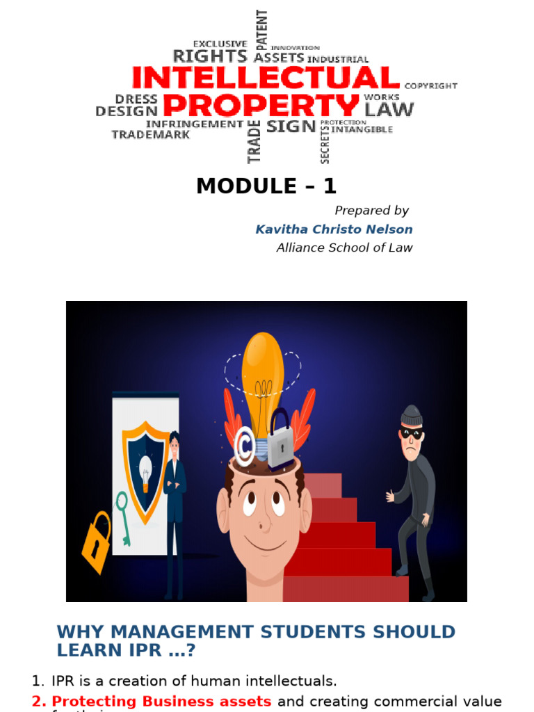 MODULE - 1 IPR VI Sem - Kavitha Christo Nelson | PDF | Intellectual Property | World ...