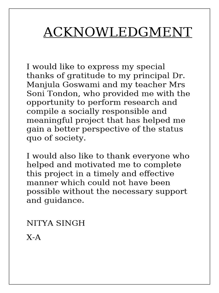 Acknowledgment | PDF