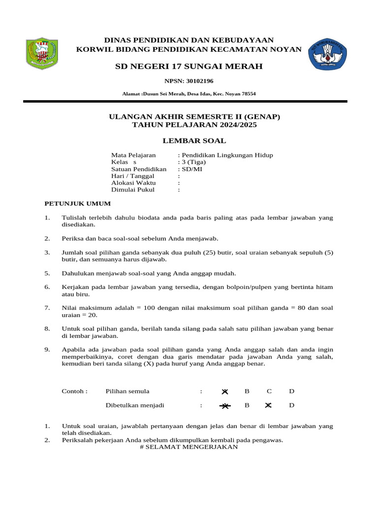 Mulok-Plh-Kelas 3 Genap | PDF