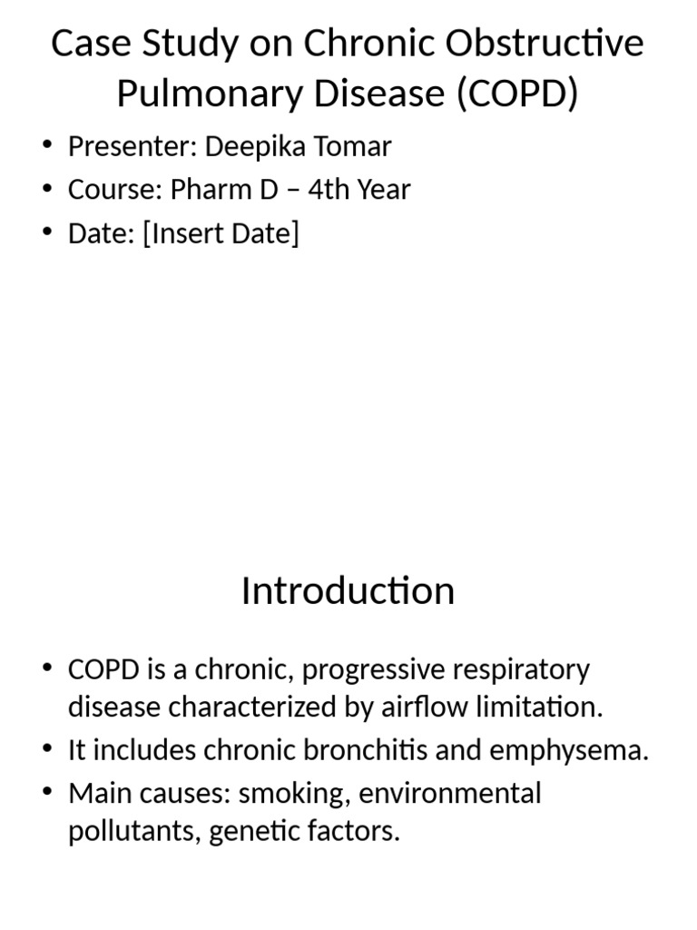 COPD Case Study Presentation | PDF