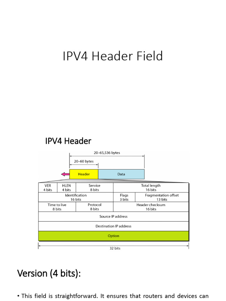IPV4 Header Format 1 (Two) | PDF | Data Transmission | Internet ...