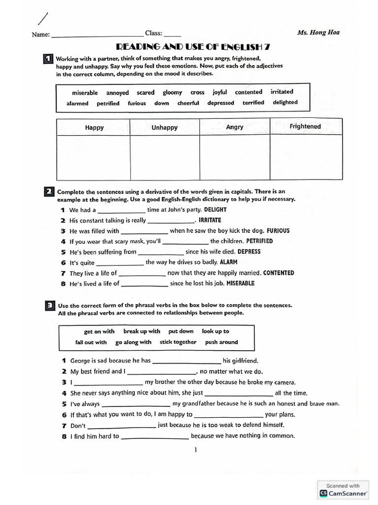 Reading & Use of English 7 | PDF