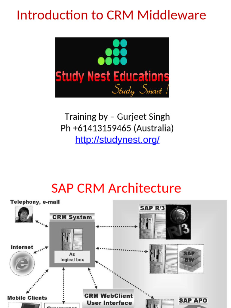 22 Introduction To SAP CRM Middleware | PDF