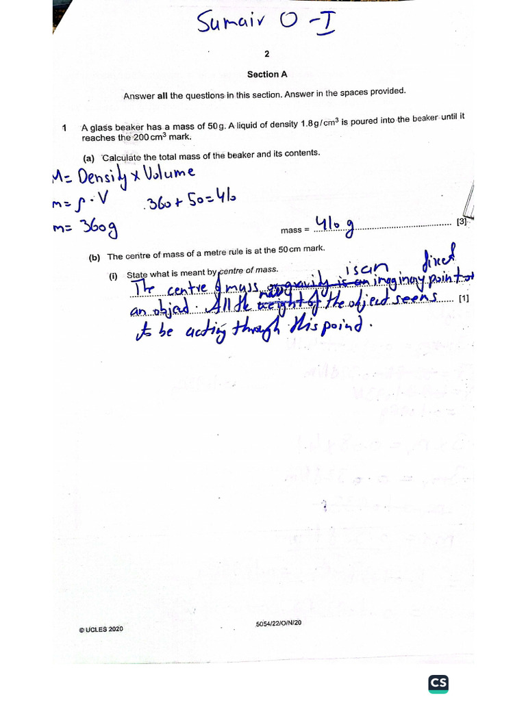 Physics OI Past Paper 2nd Term | PDF