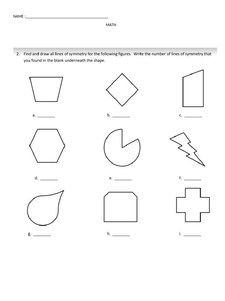 Line of Symmetry and Angles | PDF