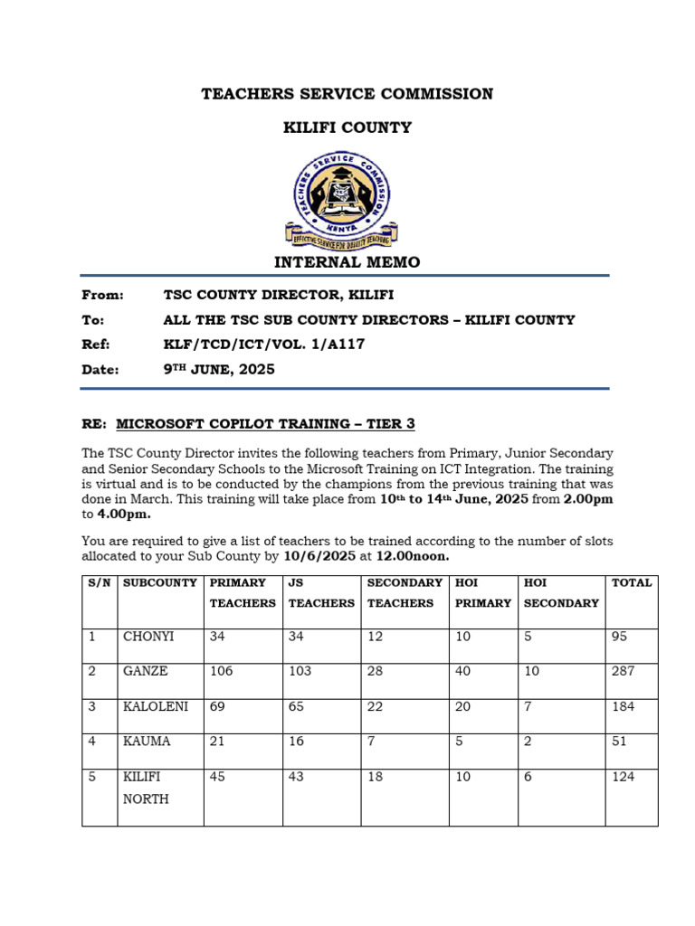Microsoft Tier 3 Training Memo | PDF