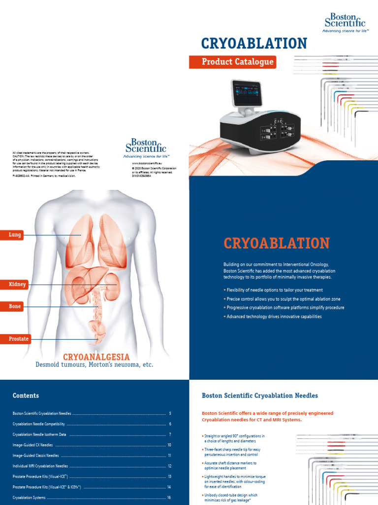 PI 929802 AA Cryoablation Product Catalogue FINAL | PDF | Medical ...