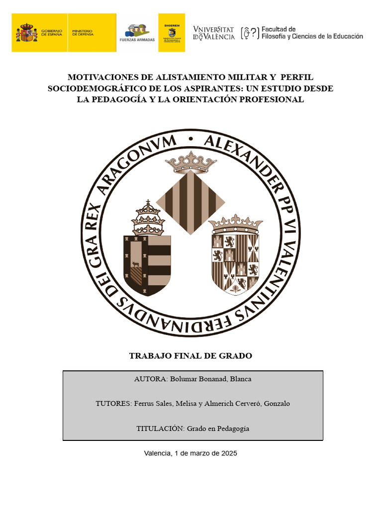 TFG 1-2 | PDF | Militar | Institución