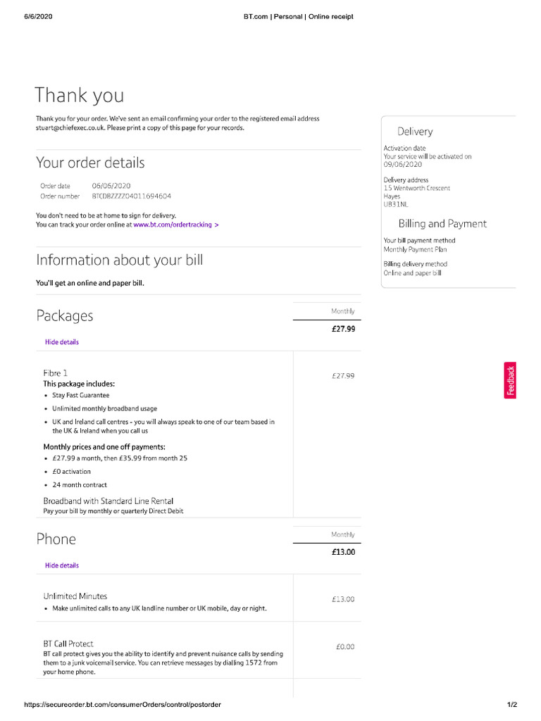 Personal - Online Receipt | PDF