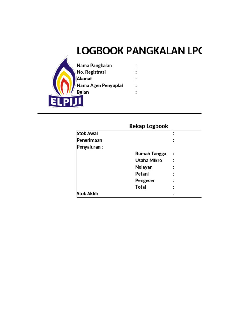 Format Logbook Tahun 2024 | PDF