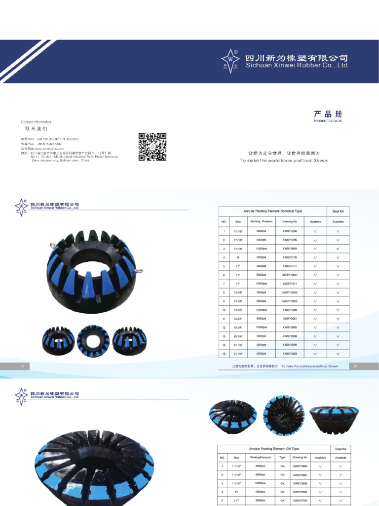 Products Catalog-Sichuan Xinwei Rubber Co., LTD | PDF