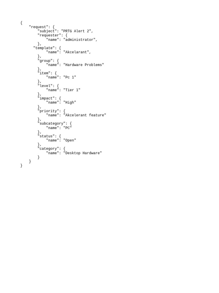 Create Request Sample Payload | PDF