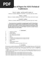 AIAA Papers Template | PDF | Citation | Microsoft Word