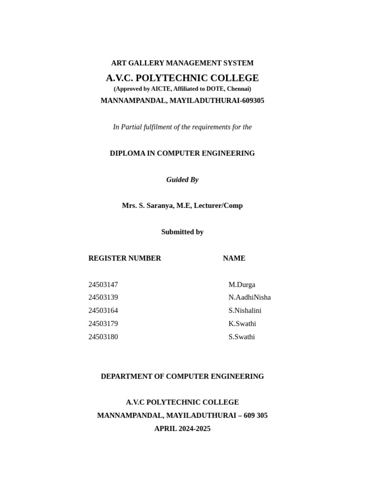 Art Gallery Management System - Docx.dl | PDF | Php | Augmented Reality