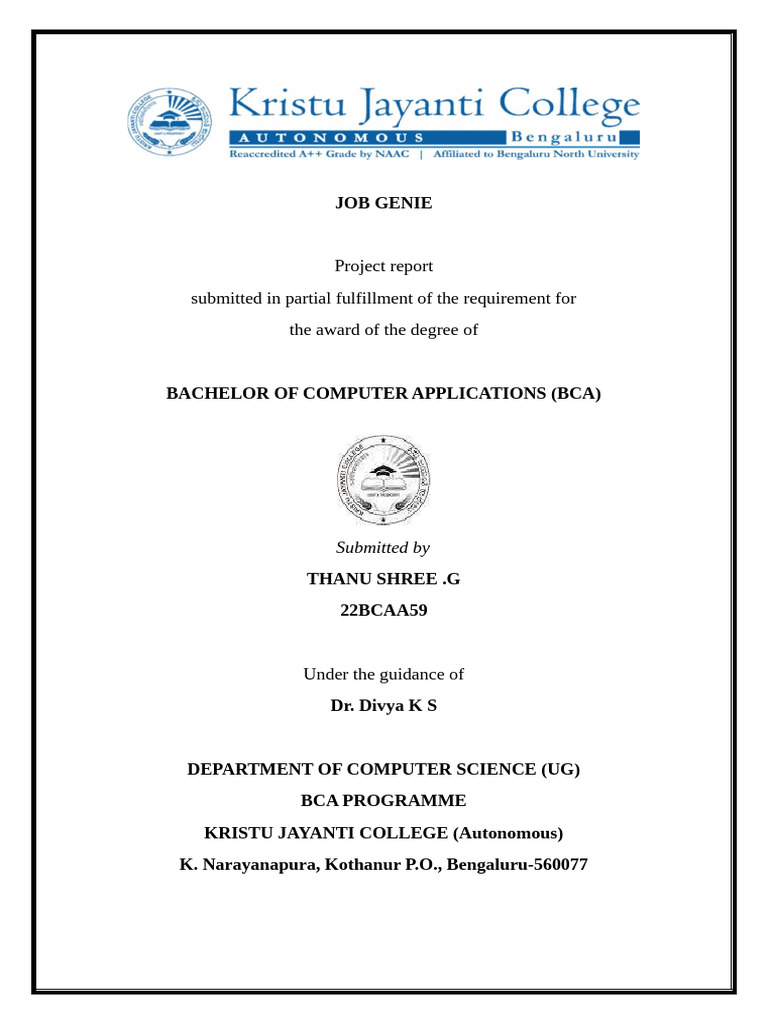 Job Genie 1 | PDF | Mentorship