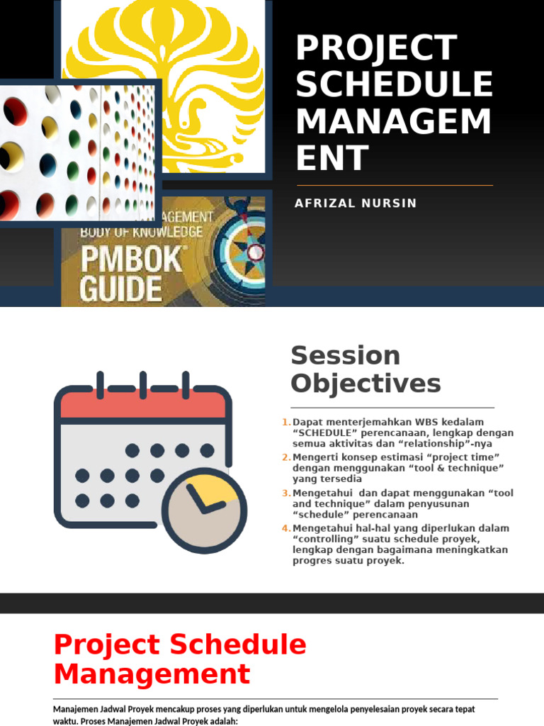 06 Pm Project Schedule Management Pdf