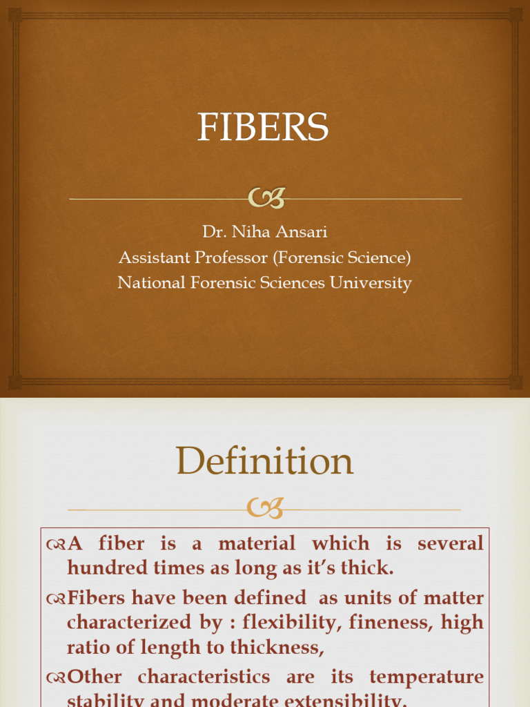Fibers as Key Trace Evidence in Forensics | PDF | Fibers | Textiles