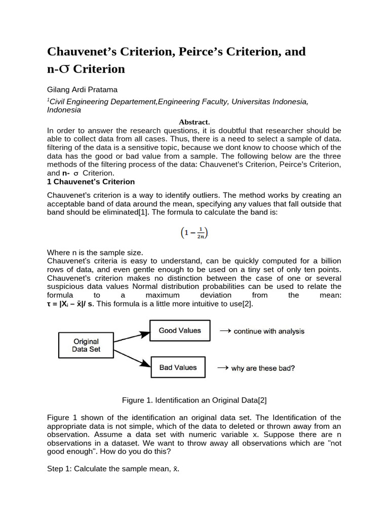 Sampling Criterion | PDF | Standard Deviation | Variance