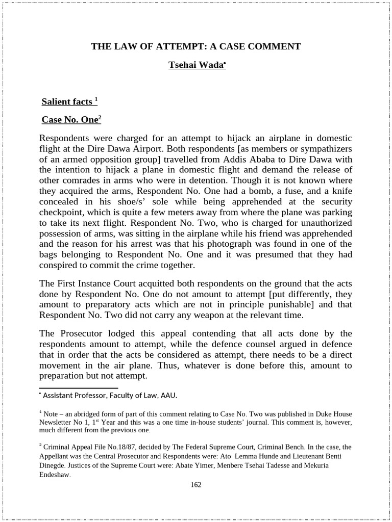 The Law of Attempt A Case Comment | PDF | Crimes | Crime & Violence