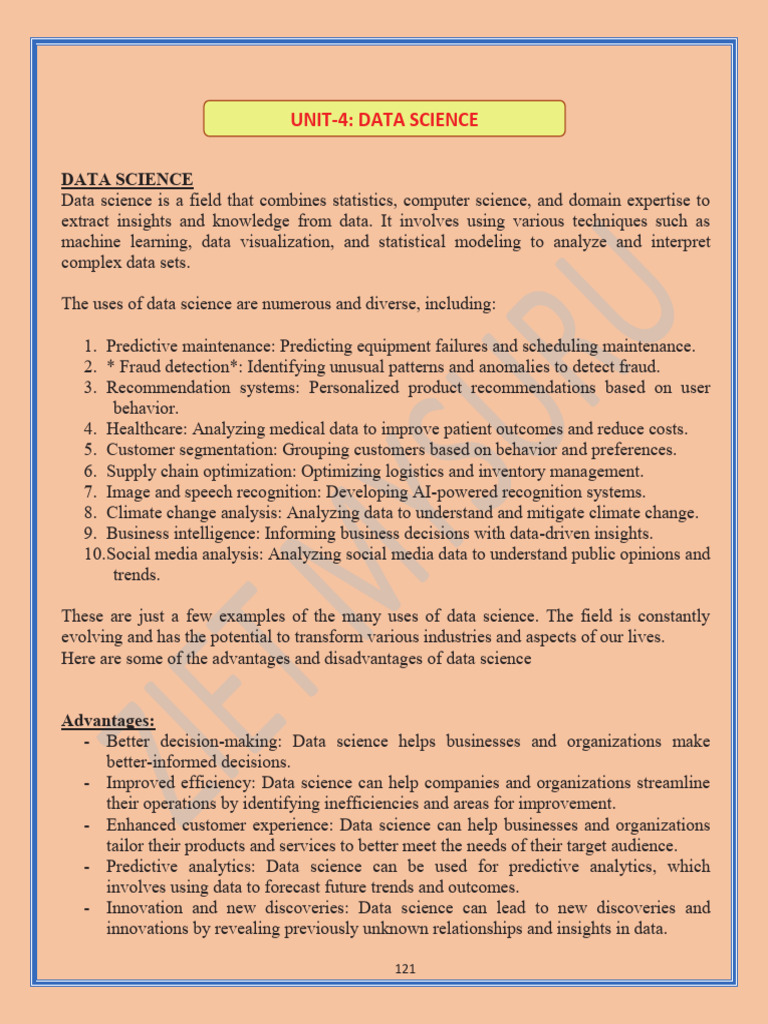 Data Science Overview and Applications | PDF | Data Science | Machine ...