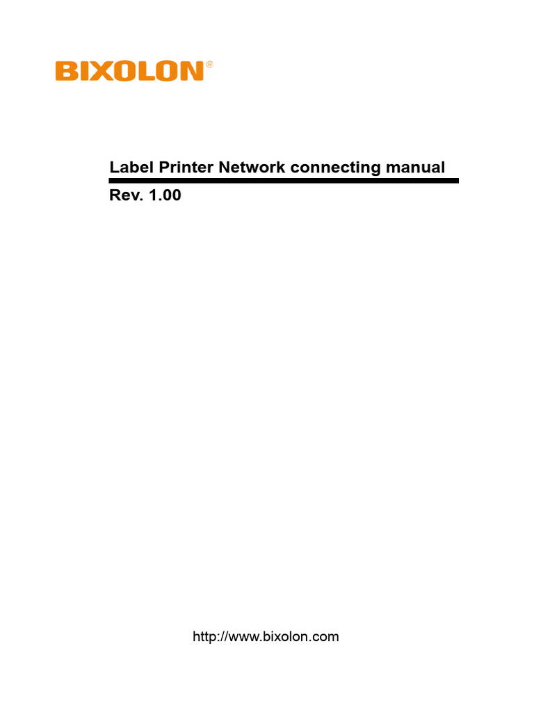 Manual Label Printer Network Connecting Manual Korean Rev 1.00 | PDF