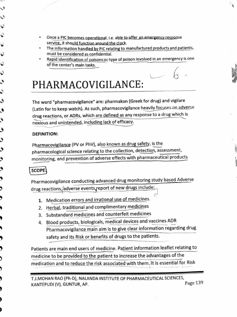 Pharmacovigilance : clinical pharmacy | PDF
