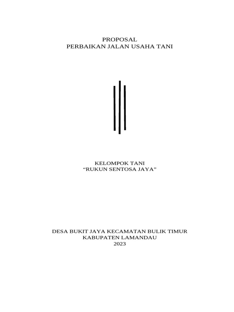Proposal Jut Poktan Rukun Sentosa | PDF