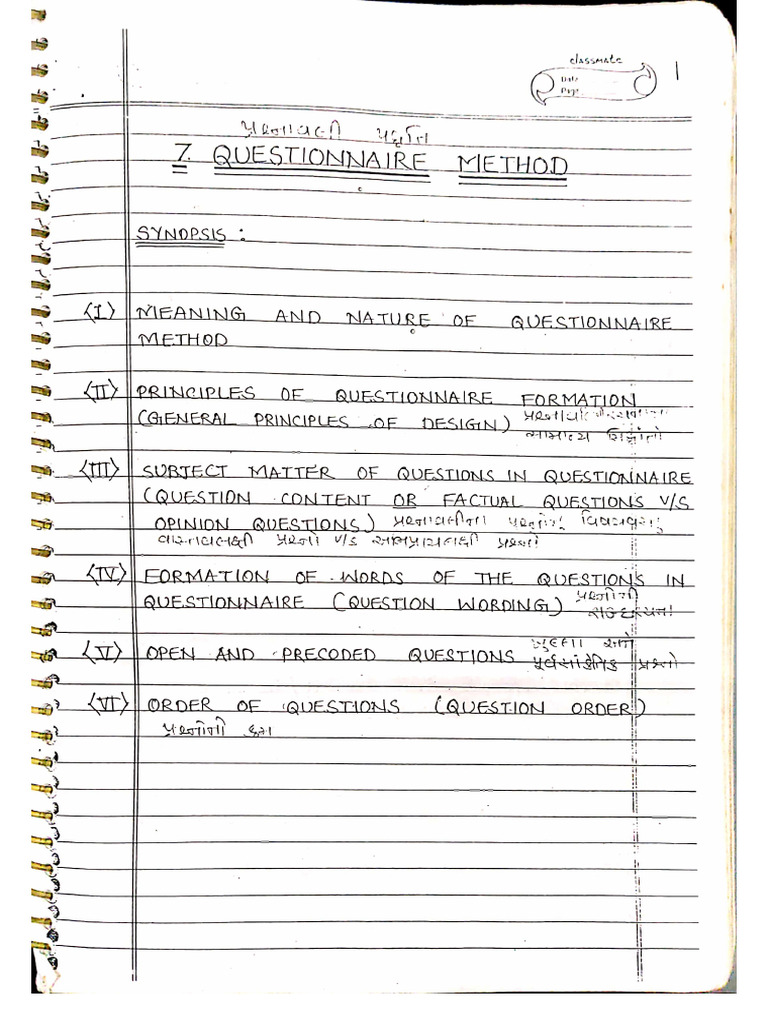 TYBA 6501 S6 U2 Merged File Questionnaire Methods Indicative Material | PDF