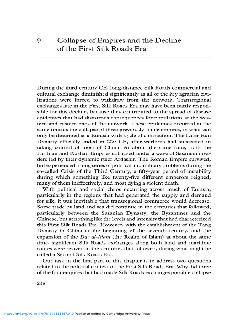 9collapse of Empires and The Decline of The First Silk Roads Era | PDF ...