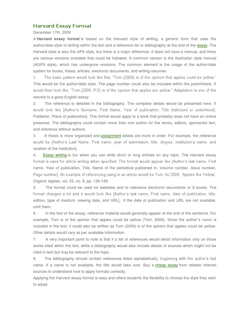 Applying the Harvard Style: A Guide to the Basic Elements and Format of ...